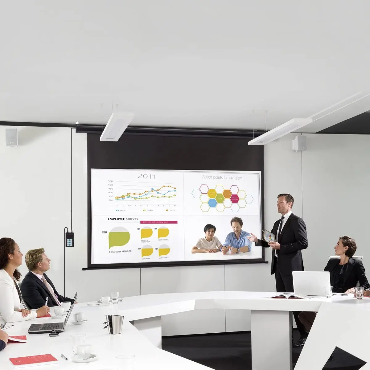 Movie Electronic Projector Screen 120 Inch With Remote Control ...