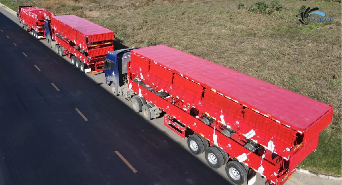 Bestrade China Road Train Tandem Axles Truck Trailer Interlink Super ...