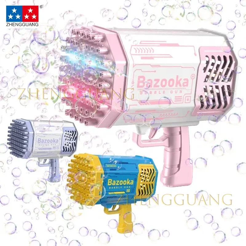 Zhengguang Toys 69 Hole Bazooka Bubble Gun Machine Gun Toys Blower Launcher Rocket Bubble ...