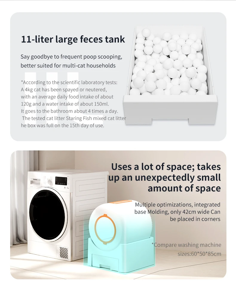 Intelligent Cat Litter Box - Tuya APP Control & Self Clean