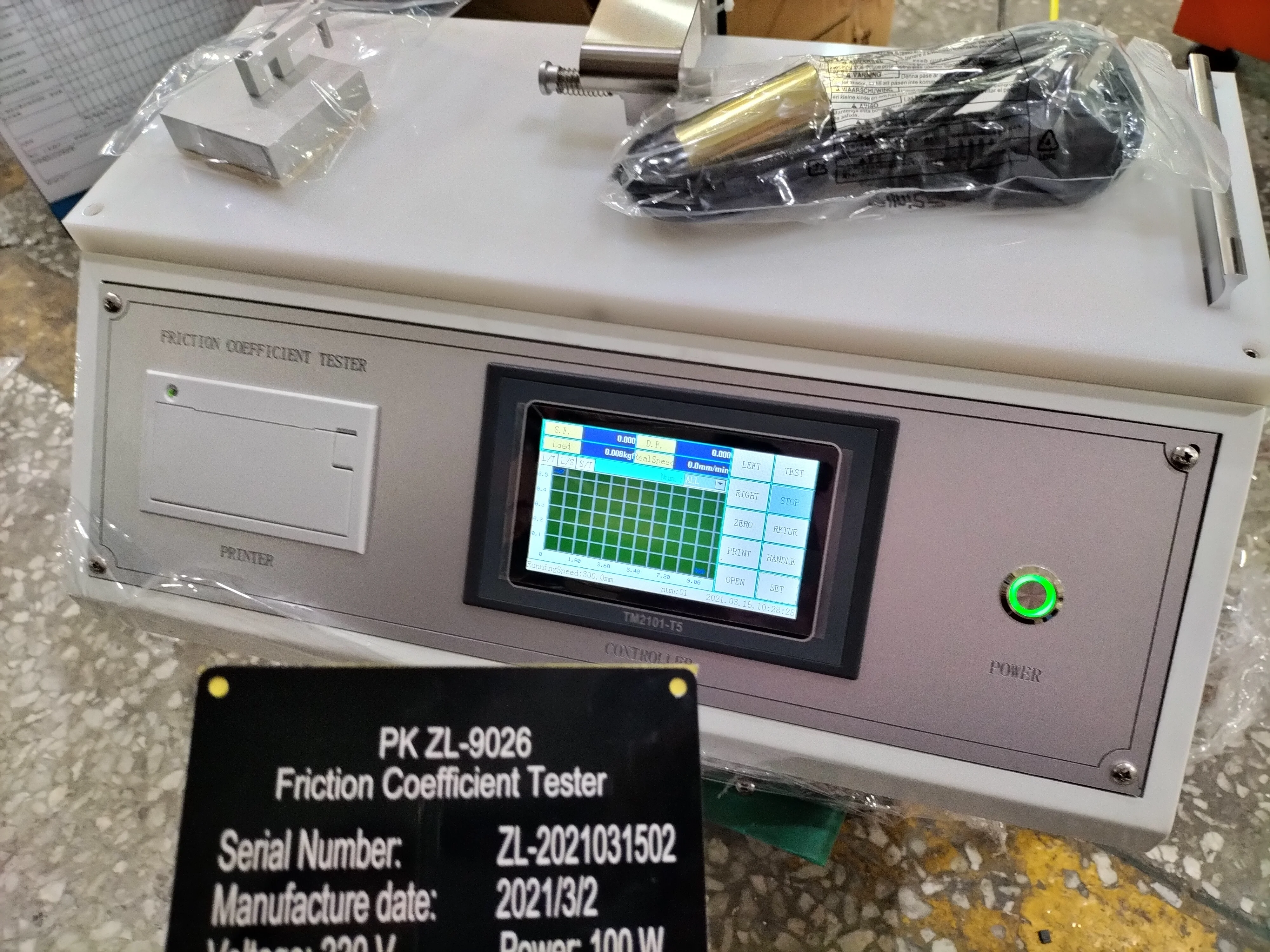 ISO 8295 ASTM D1894 Static Cof Tester - Friction Coefficient