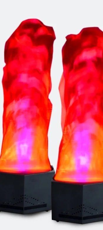 Silk Cloth Fire Flame Light Led Dj Stage Disco Holiday Backdrop Double ...