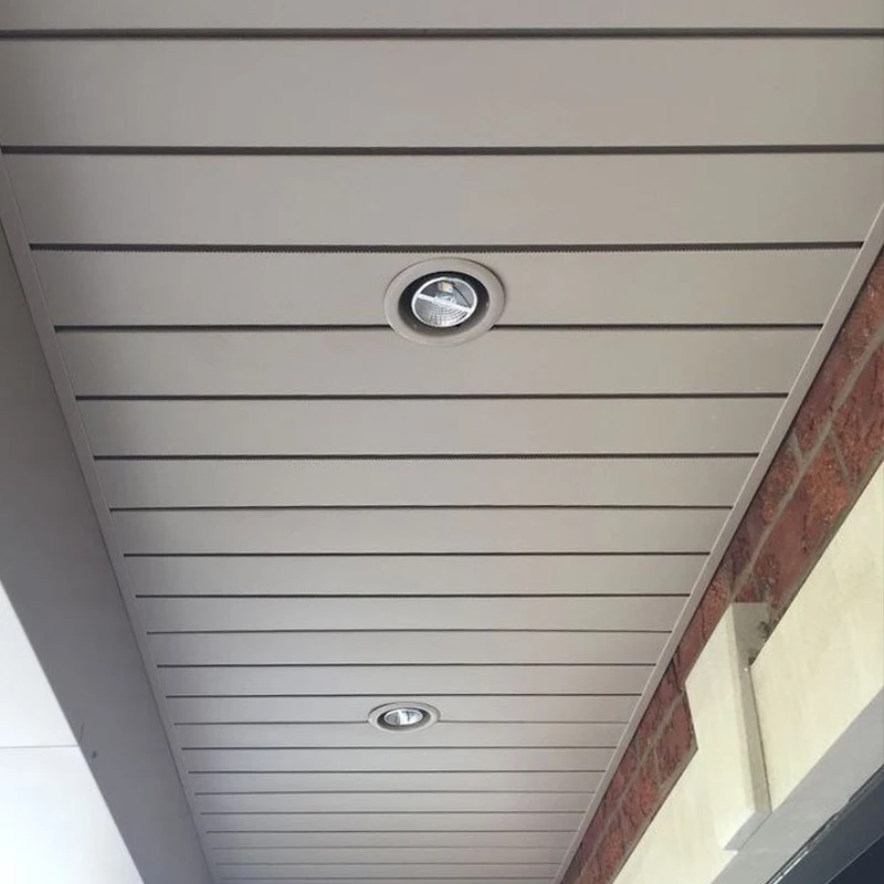 Interior Decor Linear Baffle Ceiling Woodgrain Metal Aluminum G S L ...