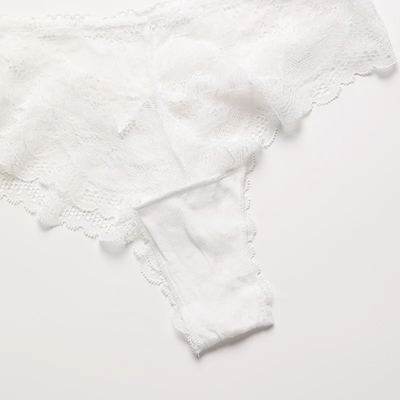 Ppx123 Wholesale Women's Transparent Hollow Out Design White Thong G ...