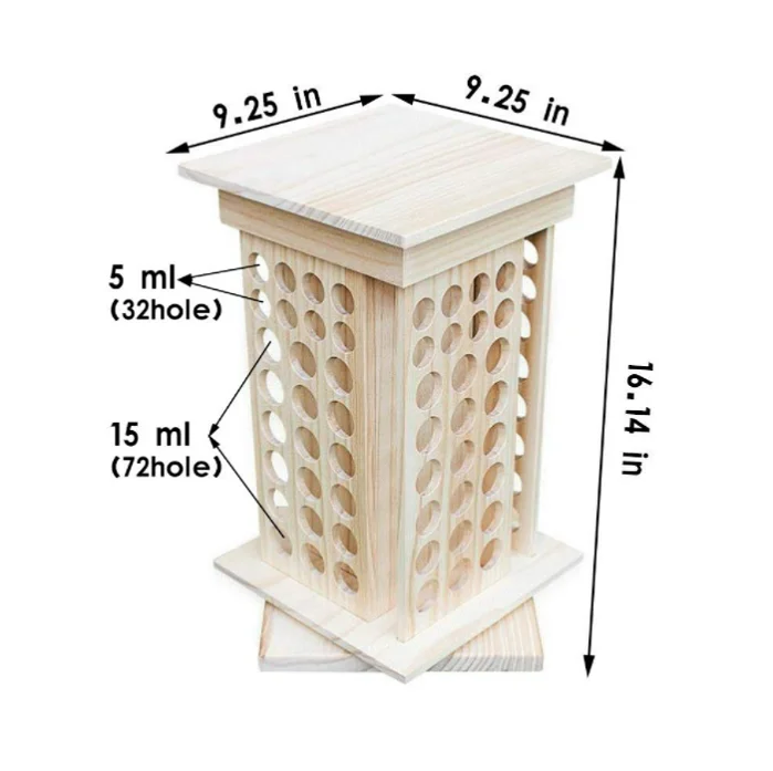 Wood Essential Oil Bottle Holder Rotating Classification Display Stand ...