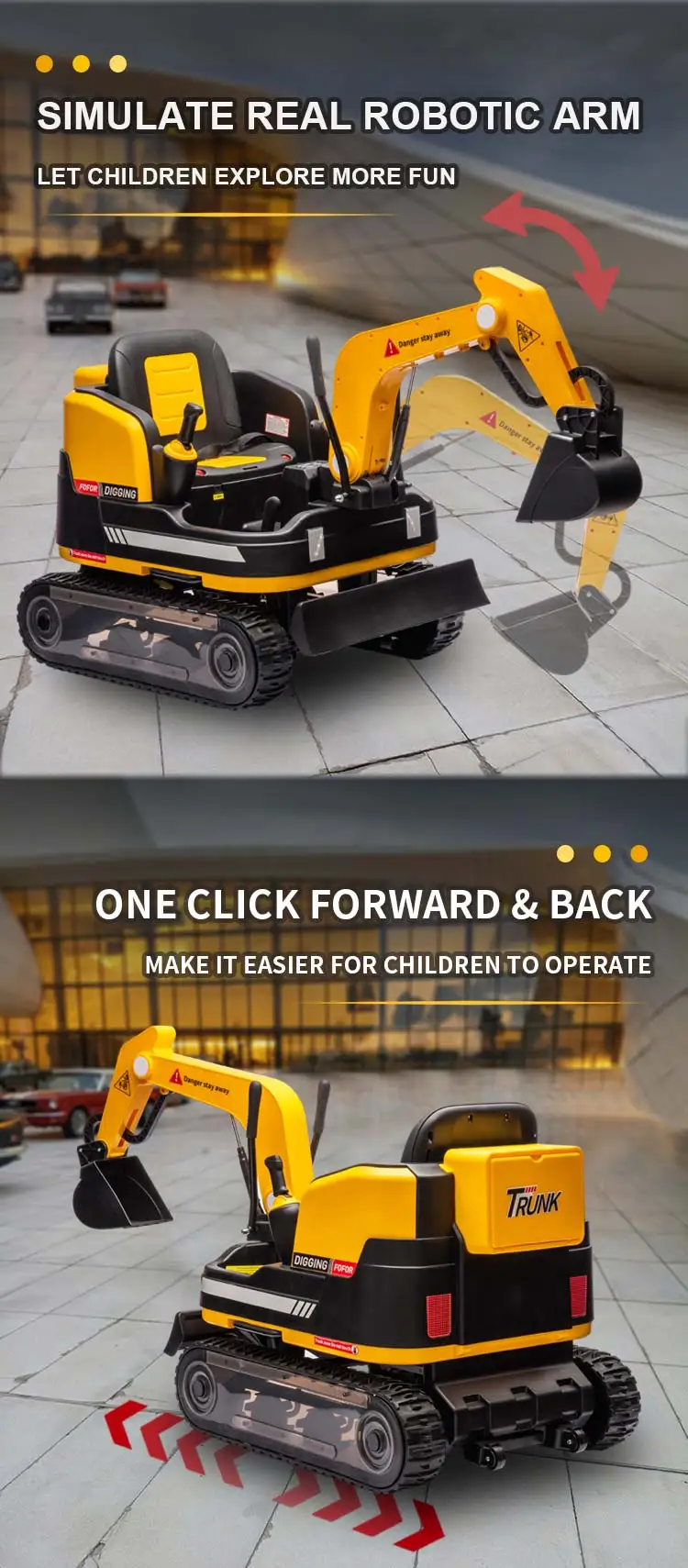 Alibaba.com: 24V electric excavator ride-on car for 2-4 years old kids ...