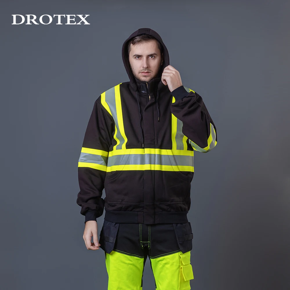 OEM Logo Black Welding Fire Resistant Clothes Work Hoodies