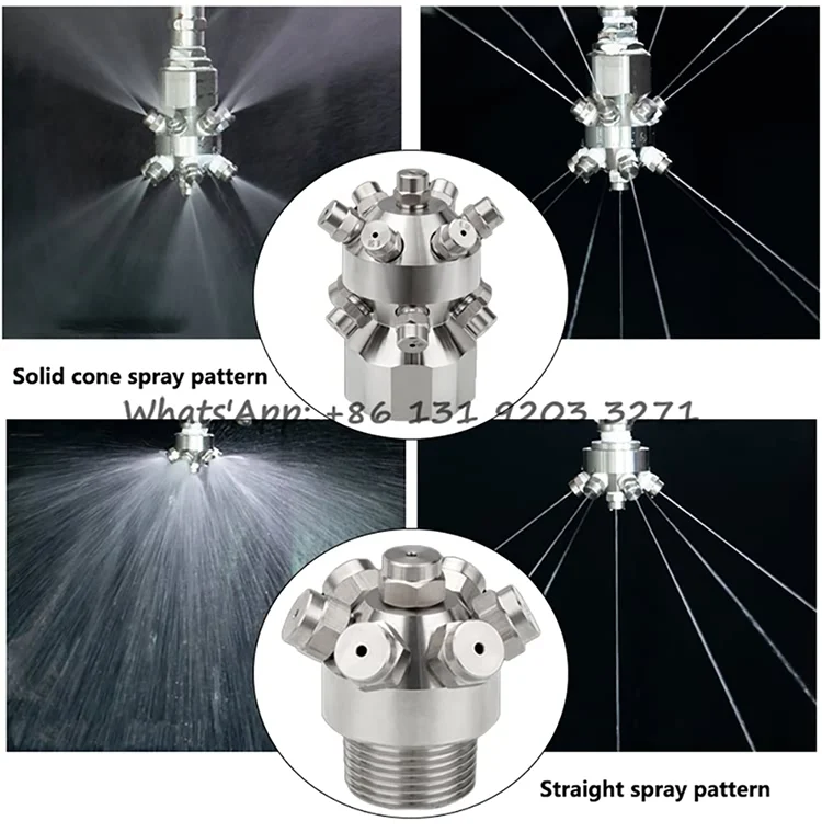 7 Head & 13 Head Stationary Cluster Tankjet Nozzles SS304 7 Head & 13 Head Stationary Cluster Tankjet Nozzles SS304