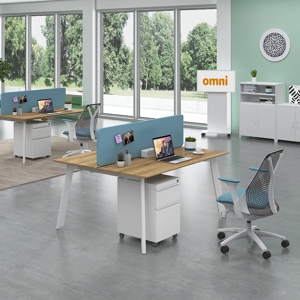 Classical Design Modern Office Furniture 4 Seat Steel Office Desk Frame ...