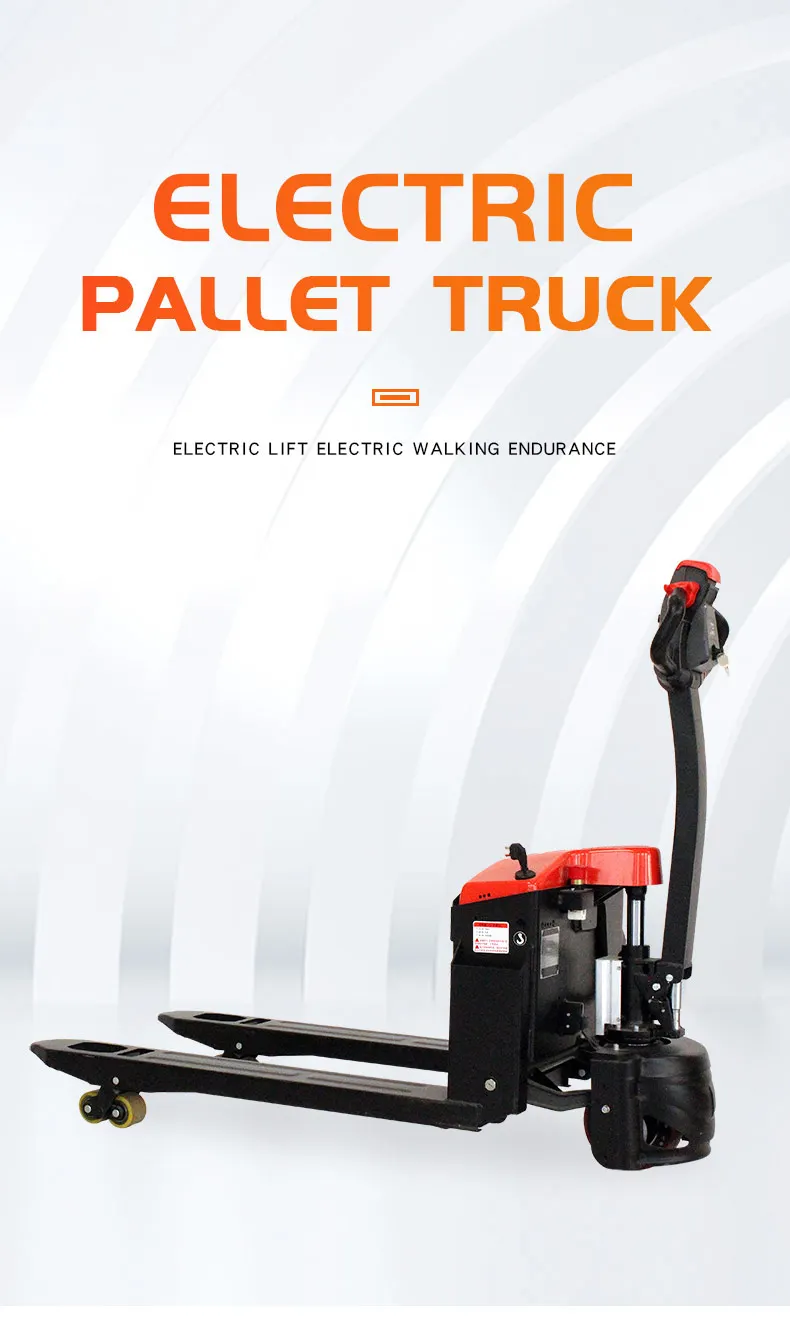 High Quality 1.5 Ton Electric Pallet Jack Walking Lift Pallet Forklift ...