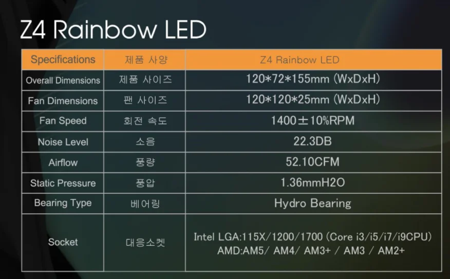 Darkflash Z4 Led Cpu Cooler With 4 Copper Pipe Tdp 200w - Buy Darkflash ...