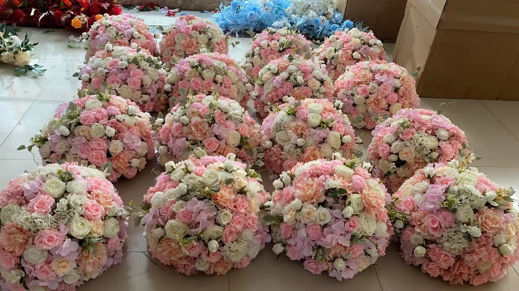 Y-i003 Wholesale Wedding Silk Flower Ball Arrangements Artificial ...