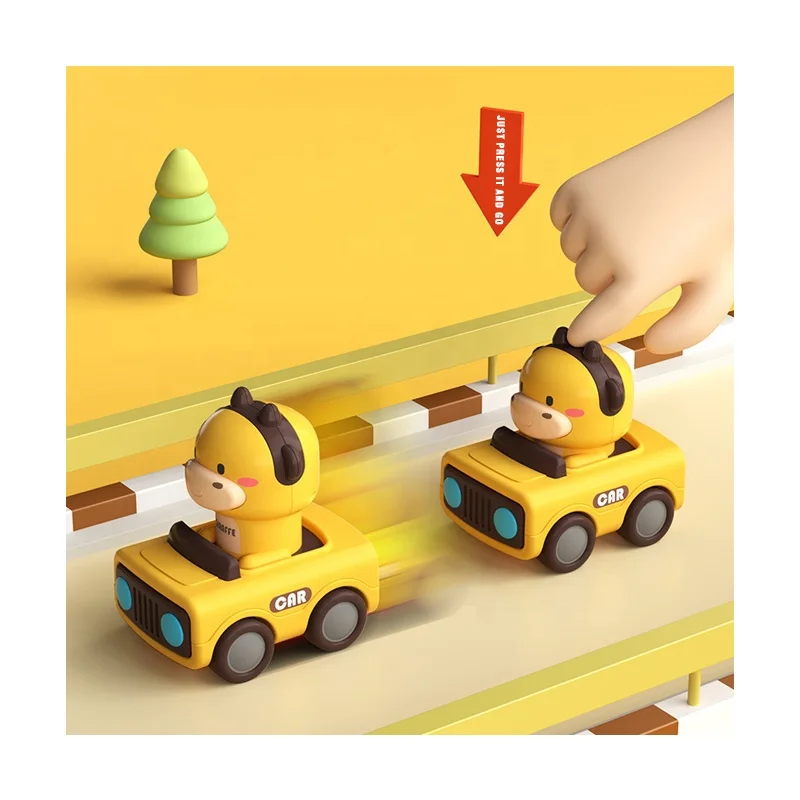 4pcs Cute Cartoon Cow Push Press The Inertia Car Toys For Baby - Buy ...