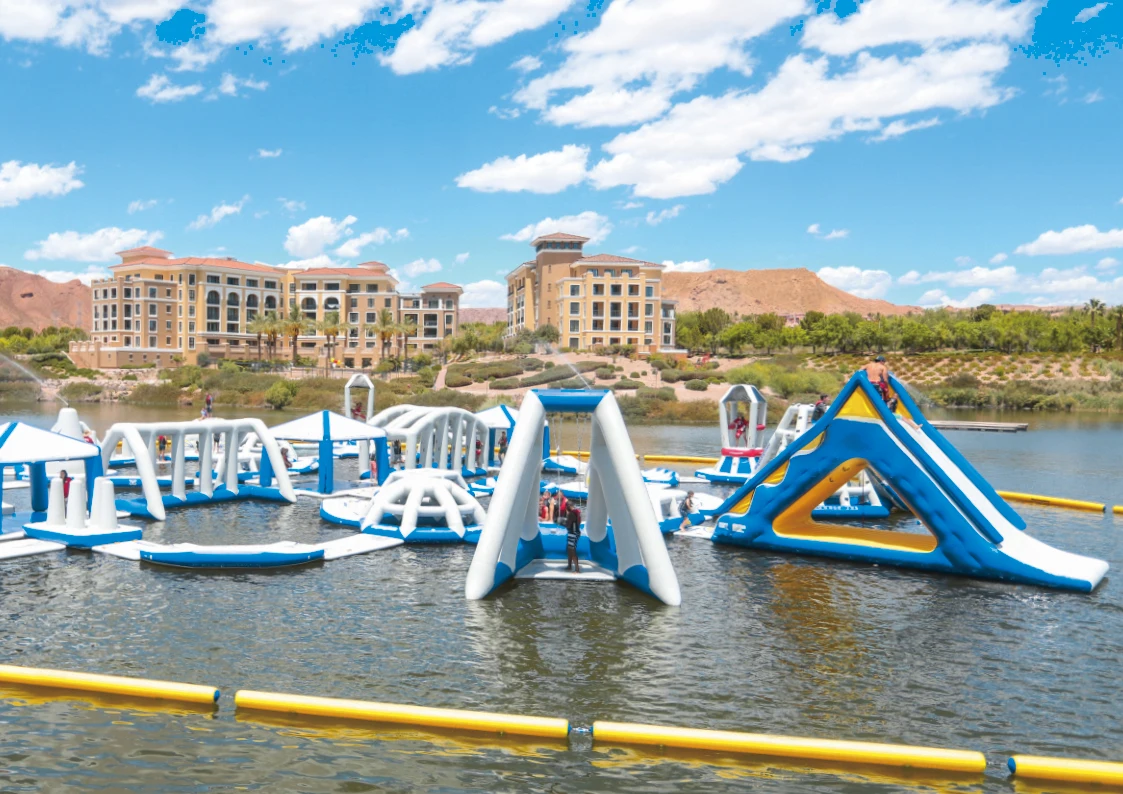 Commercial Inflatable Floating Island Platform With Tent For Summer ...