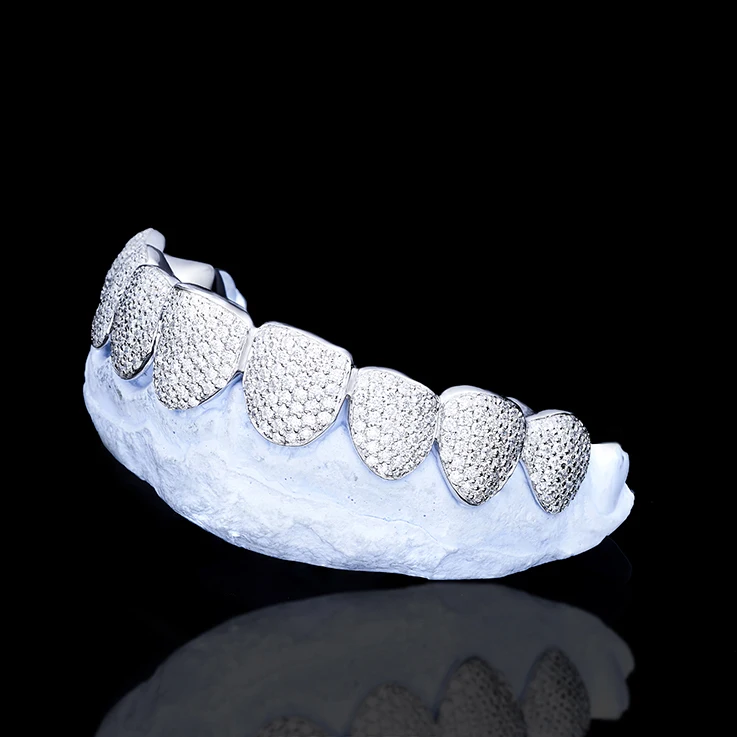 Iced Out Grillz Straight Zigzag Micro Hand Setting Vvs D Color ...