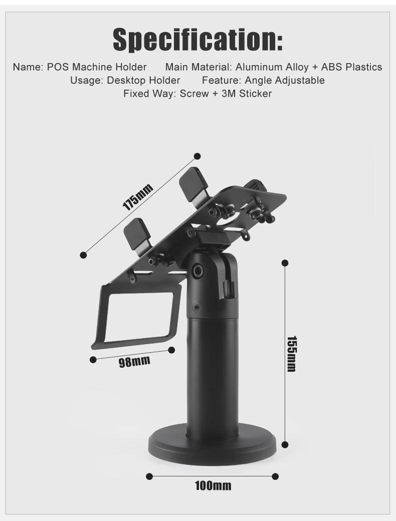 Secure and Adjustable POS Terminal Stand - 5 Year Warranty