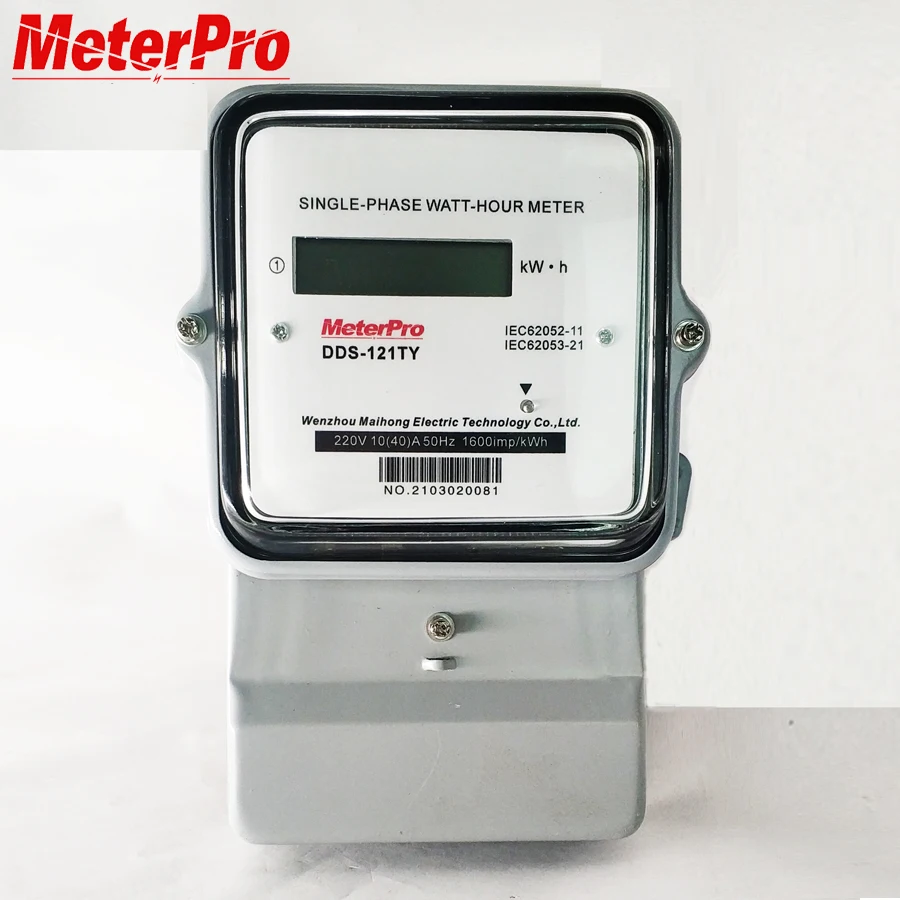 High Quality Single Phase Electric Meter With Glass Cover - Buy ...