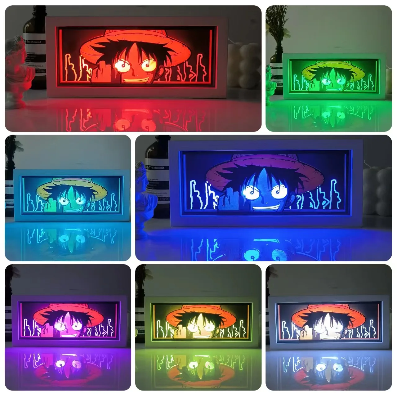 Anime Luffy Sasuke Nika LED Light Box - Perfect for Cosplay
