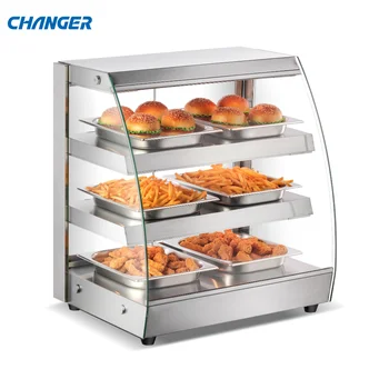 Foodservice Display Equipment Heated Glass Showcase Food Warmer With Gn ...