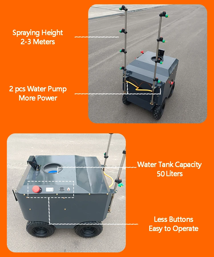 Electric Greenhouse Sprayer Robot Pesticide Spraying Machine For ...