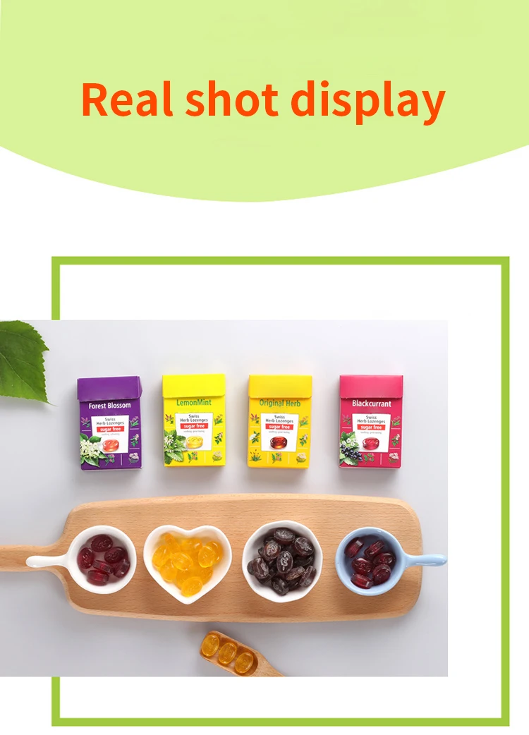 OEM Natural Sugar-Free Lemon Mint Throat Lozenges Herbal Date Soothing ...