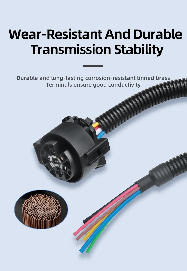 7-pin Female Connector Power Cord for Automotive Wiring Harness Trailer ...