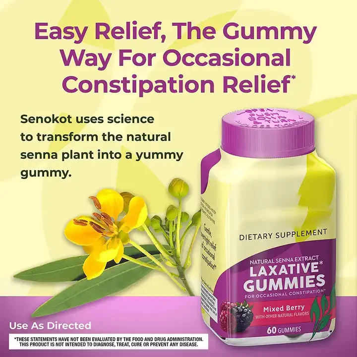 Hot Senna Laxative Gummies For Stool Softener Constipation Relief ...