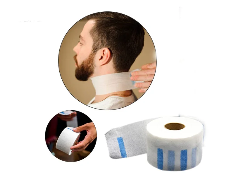 White Barber Neck Strips Disposable And Flexible Neck Strips Hair Edge ...