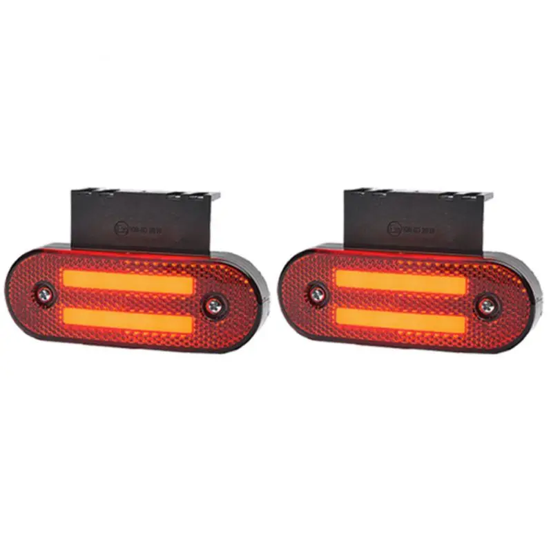 Truck Trailer RV Tractor Caravan Side Marker Light with Bracket Amber ...