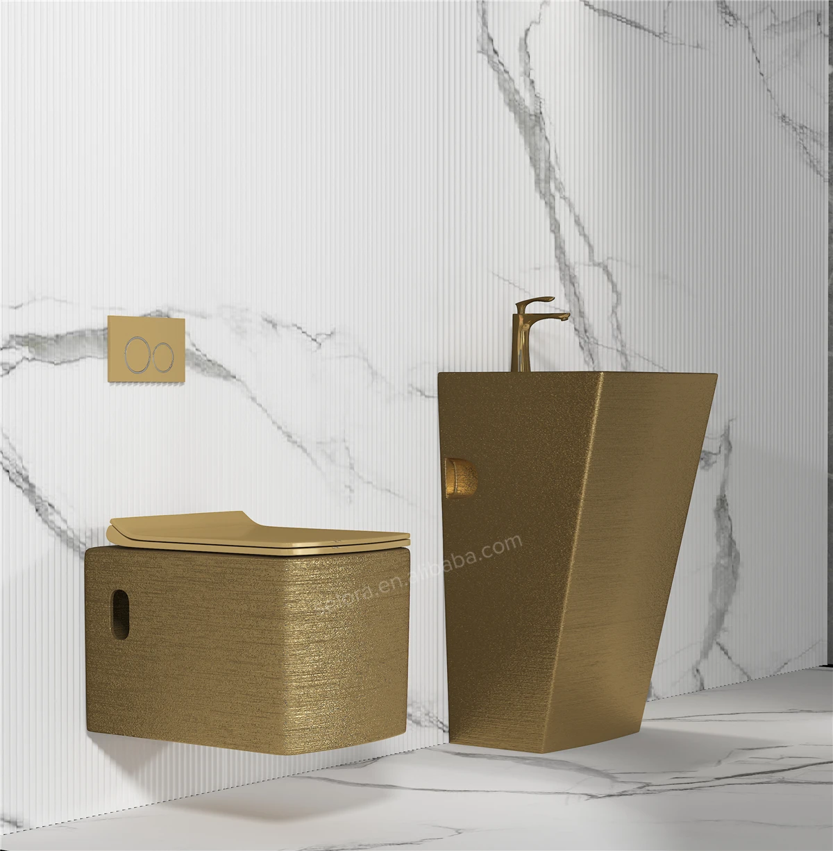 Matte Black Modern Hotel Bathroom Sanitary Ware Suite Wc Hand Wash ...
