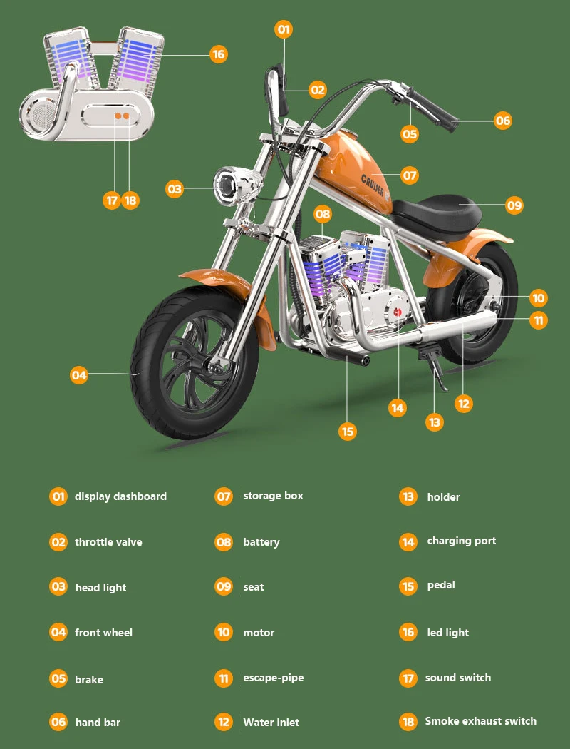 Fun and Safe Electric Motorcycle for Kids - GIMA GM-MB03A