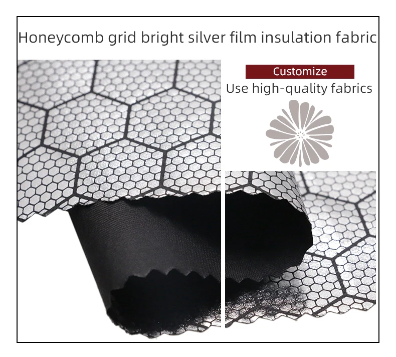 Honeycomb Pattern Thermal Insulation down Jacket Lining Fabric
