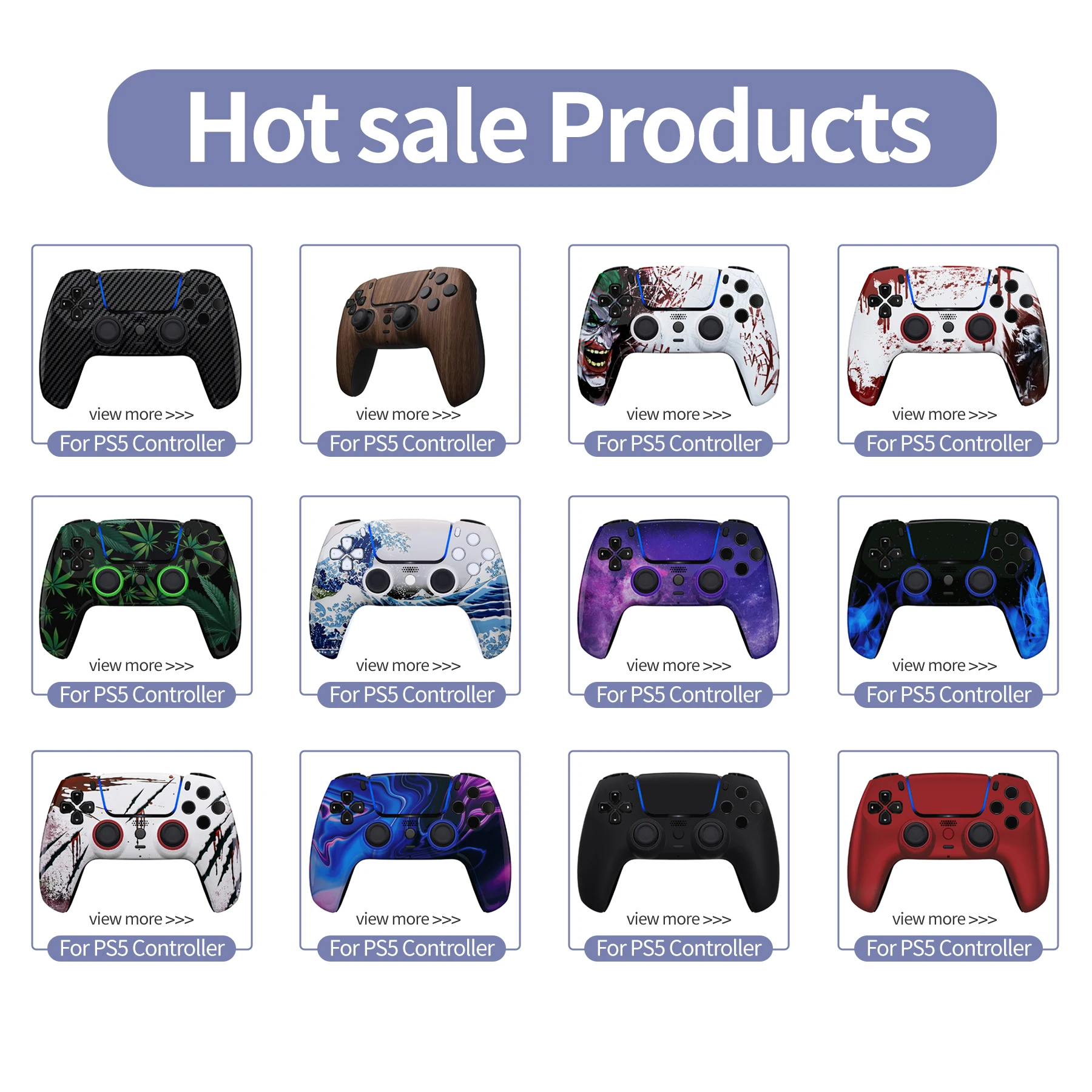 EXtremeRate Custom Controller Cases Cover Replacement Face Shell for ...