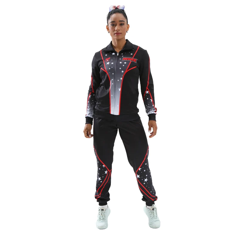 Latest Custom Cheerleading Warm-Up Jacket and Pants Set Training ...