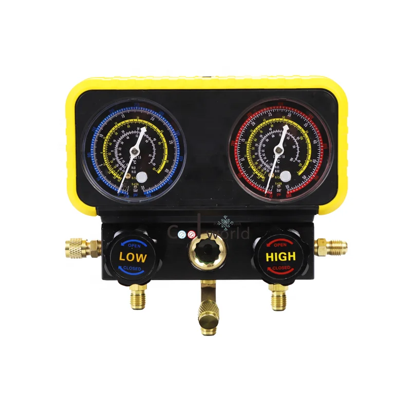 COOLWORLD HVAC R410A Manifold Gauge Set Air Conditioner Refrigerant ...