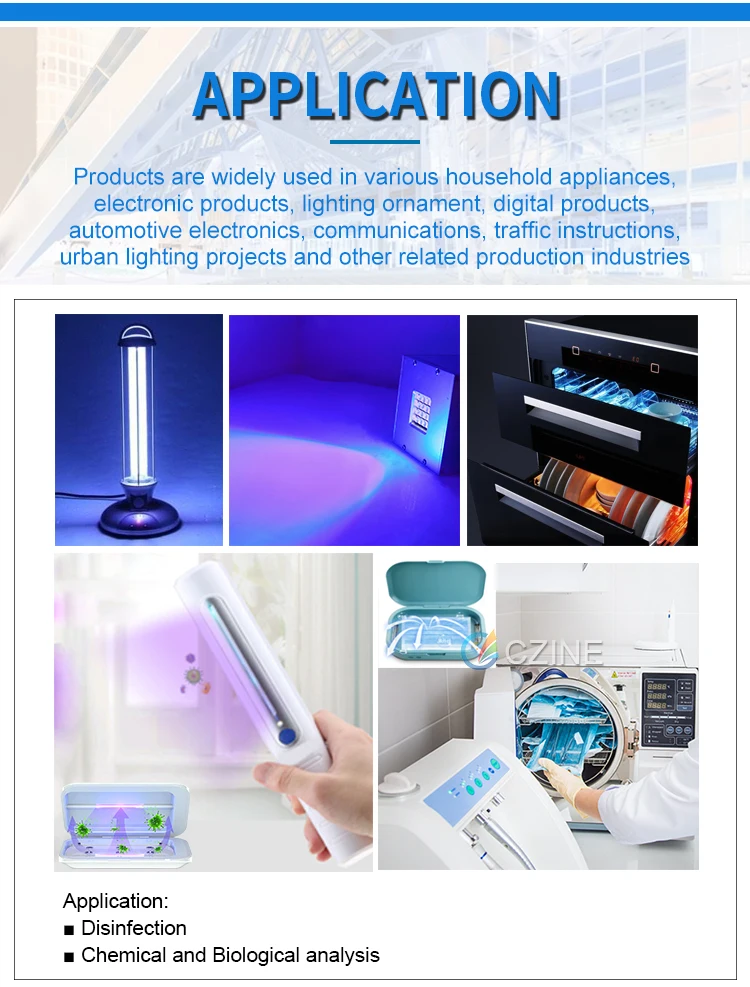 CZINELIGHT High Power UV LED 3W Emitter - 10000 Hours Lifespan