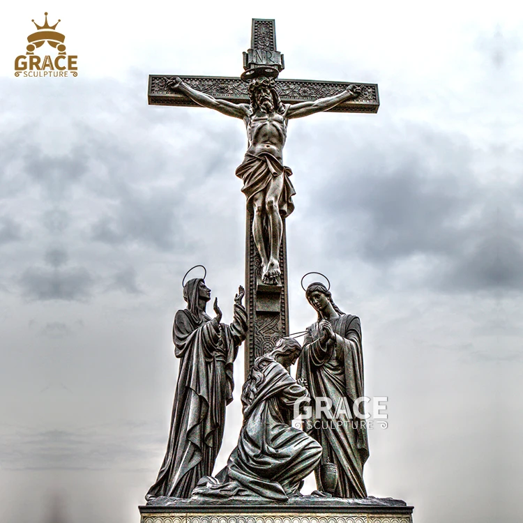 户外真人大小天主教宗教耶稣十字架雕塑青铜耶稣十字架雕像 - Buy 与实物大小一样的青铜十字架耶稣雕像,耶稣雕像 Product on ...