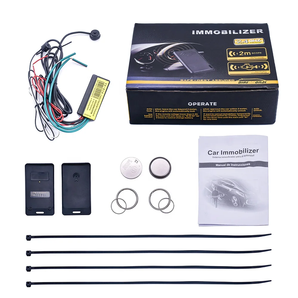 Auto Anti-hijacking Inmovilizador RFID 2.4 Ghz Black DC 12V Universal ...