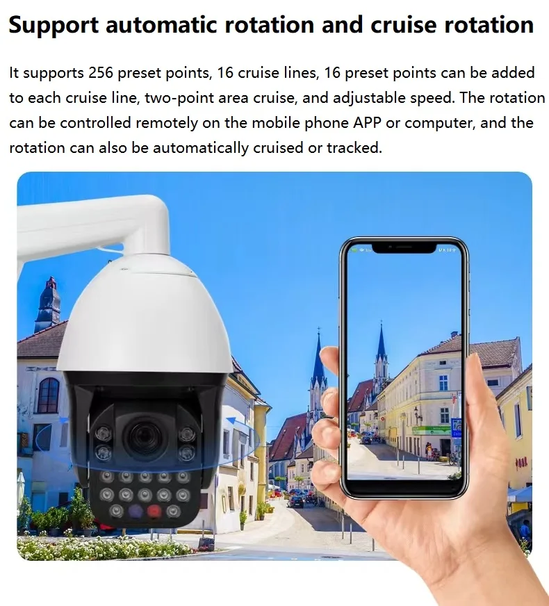 Outdoor 36x Zoom Ptz Camera 8mp H.265 Poe Ip Speed Dome Camera 300m Ir ...