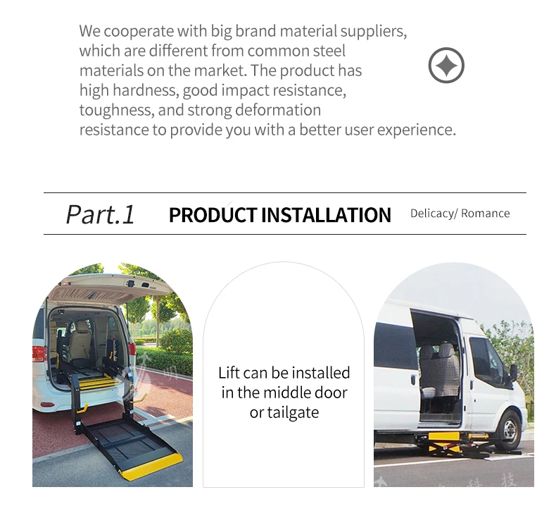 Ming AO Steel Wheelchair Platform Lift for Vehicles