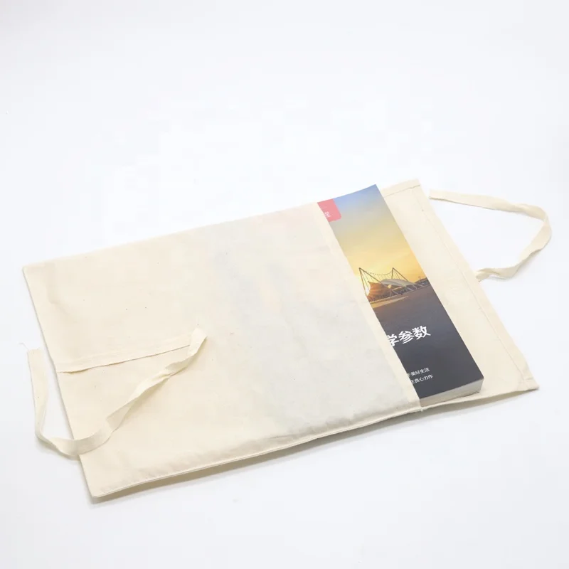 Custom Natural Color Cotton Muslin Envelope Packaging Bag