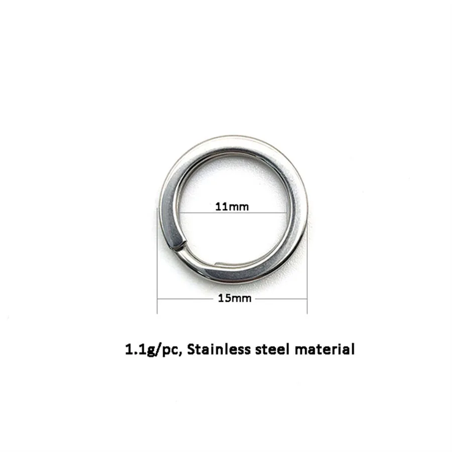 Mini 15mm Diameter Round Stainless Steel Key Split Rings For Keychains ...