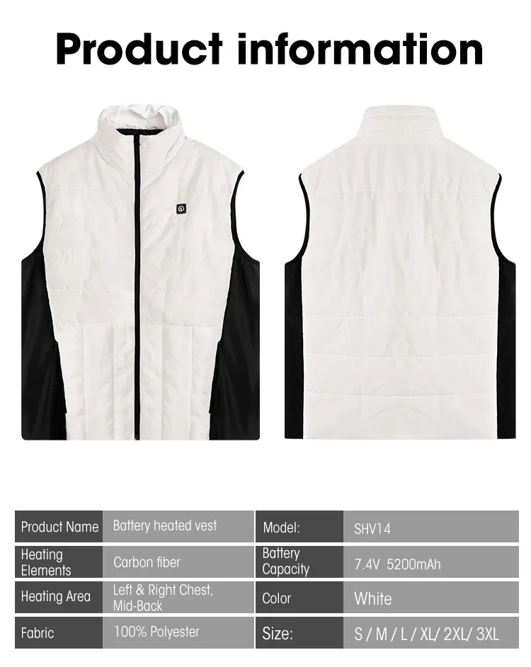 Heated Jacket Womens PROSmart Heated Vest Polar Fleece Lightweight ...