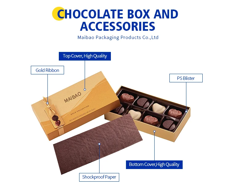 Premium Cake Truffle Chocolate Paper Gift Box With Dividers Luxury ...