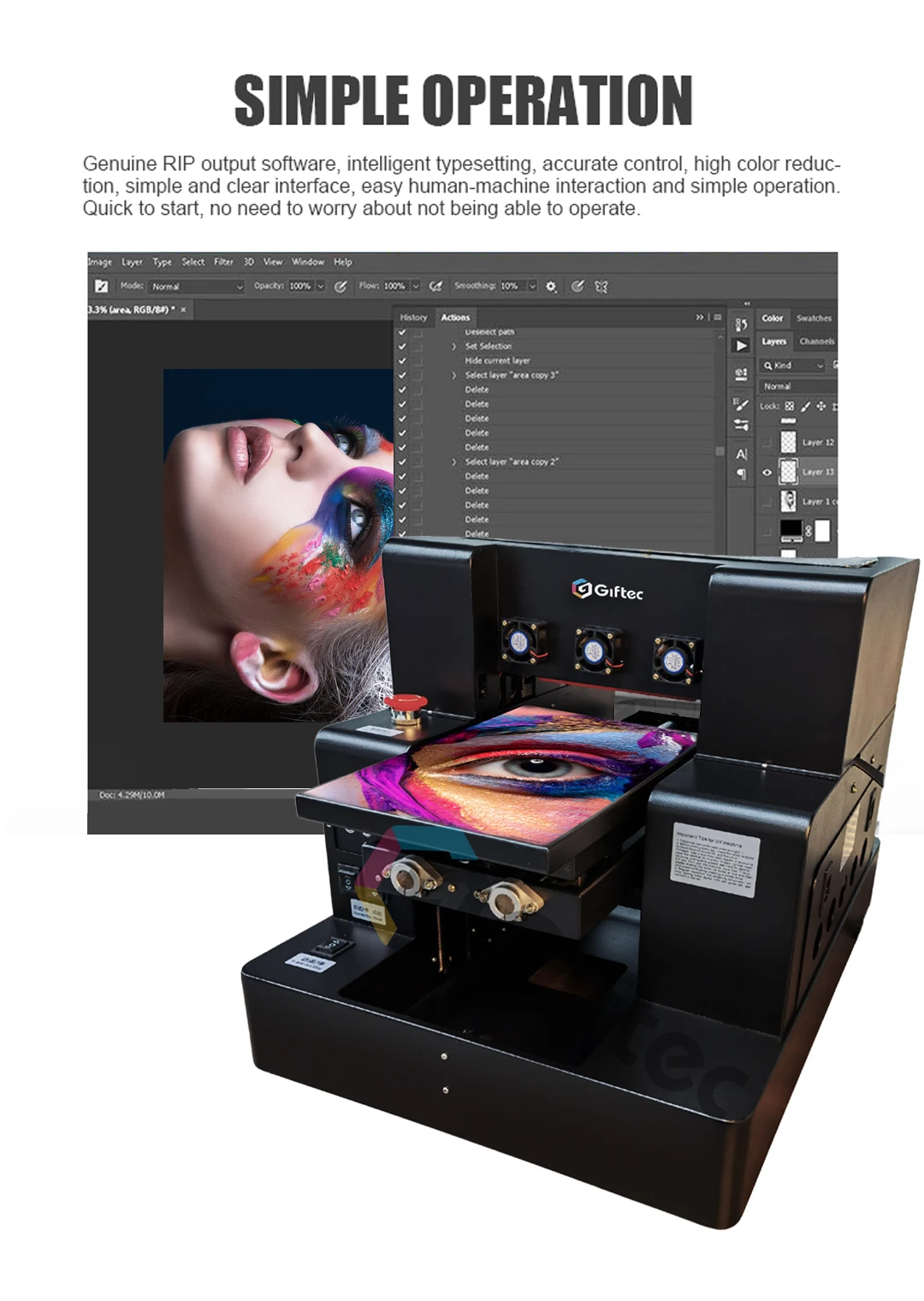 Giftec UV Inkjet Printer - Versatile and Durable Solutions