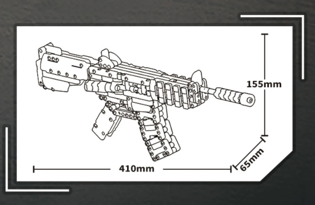 Rifle Model Guns Building Blocks Toy Set Diy Ak47 Assemble Bricks Gun ...