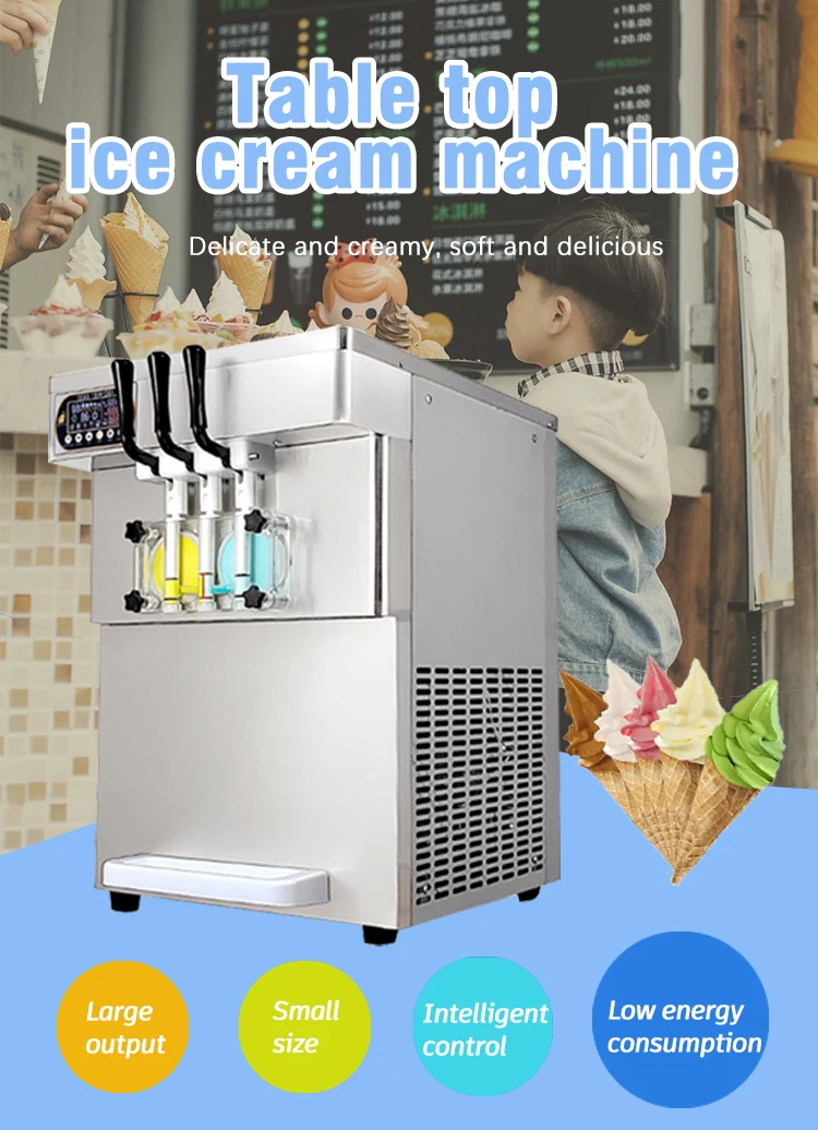 3-flavor Yogurt Maker Sofe Ice Cream Machine - Buy Table Ice Cream ...