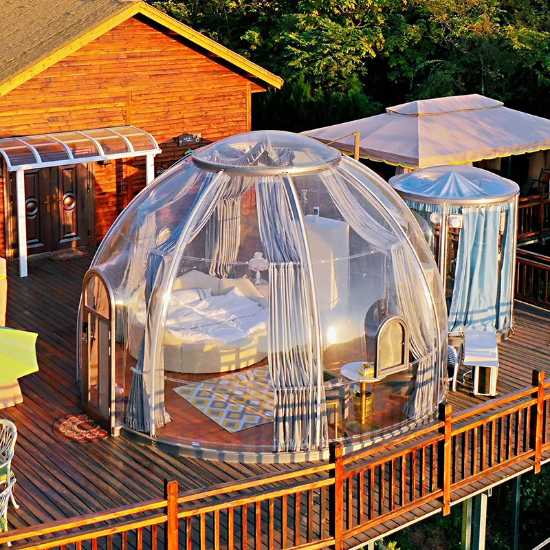 Transparent Outdoor Igloo Luxury Camping Event Geodesic Bubble Canvas ...