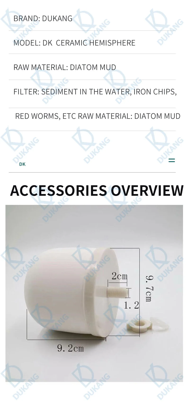 Water Filter Korean - Ceramic Candle Replacement Filter