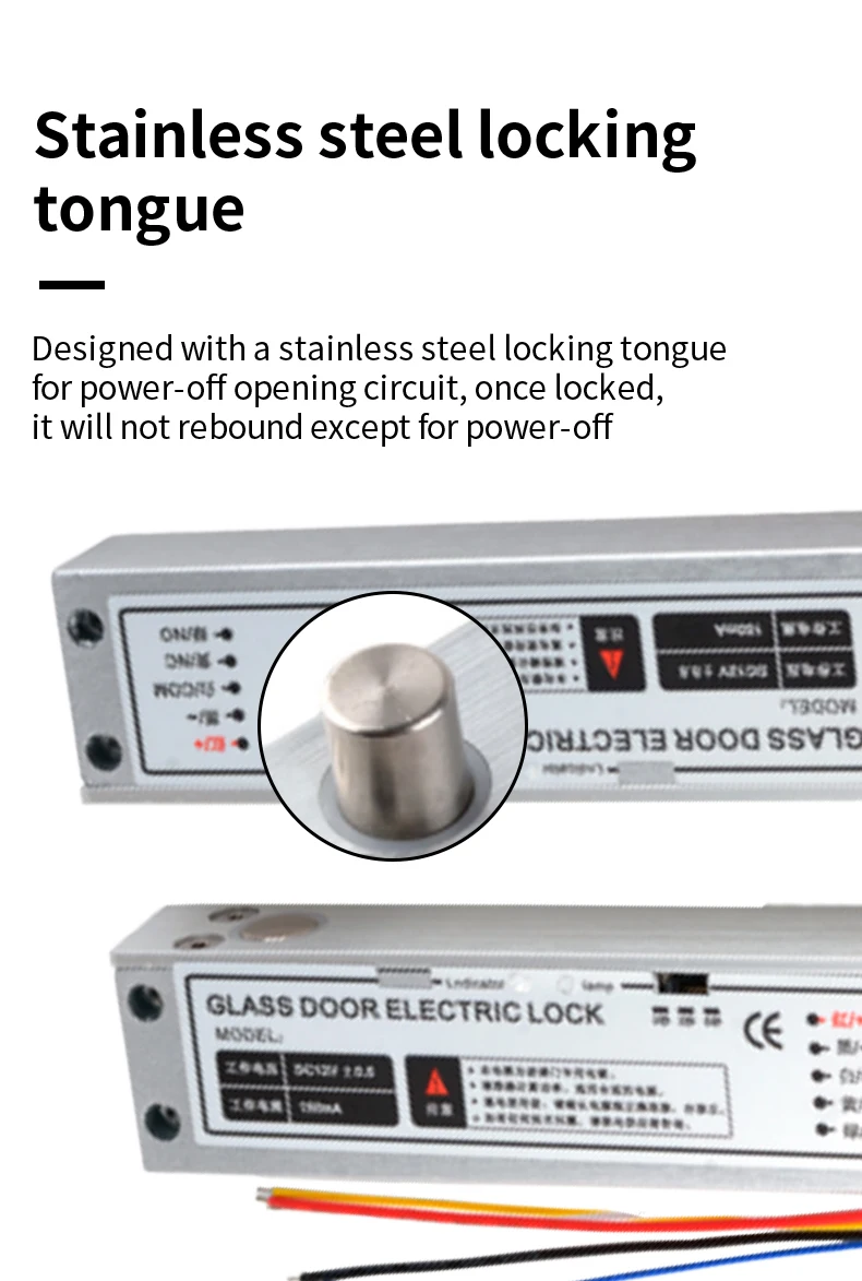 FFi DC206 Surface Mounted Electric Bolt Lock Delay Adjustable Lock with ...